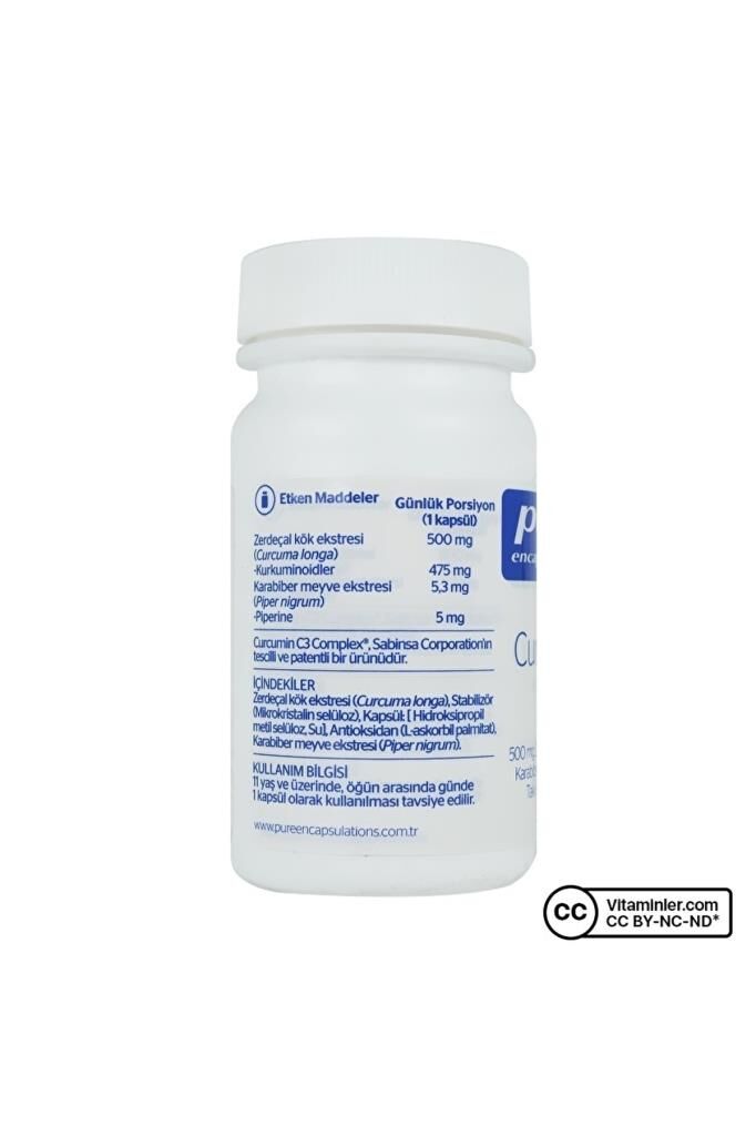 Pure Encapsulations Curcumin 500 mg 30 Kapsül | Vitamin & Sağlık